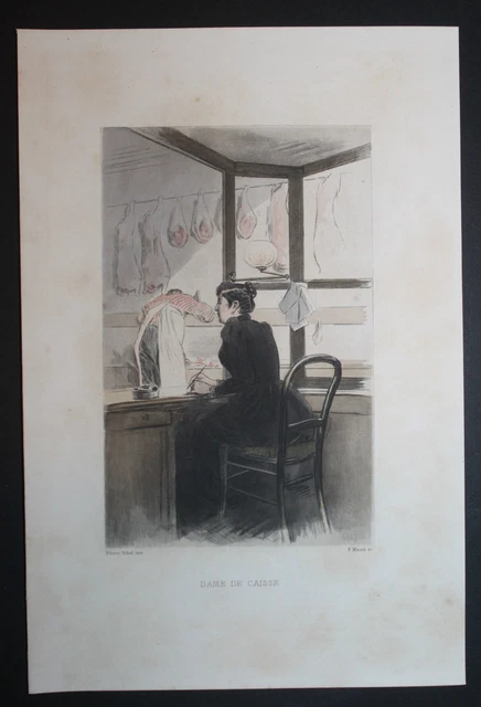 EAU-FORTE AQUARELLE POCHOIR La Femme à Paris Pierre Vidal Fred. Massé ...