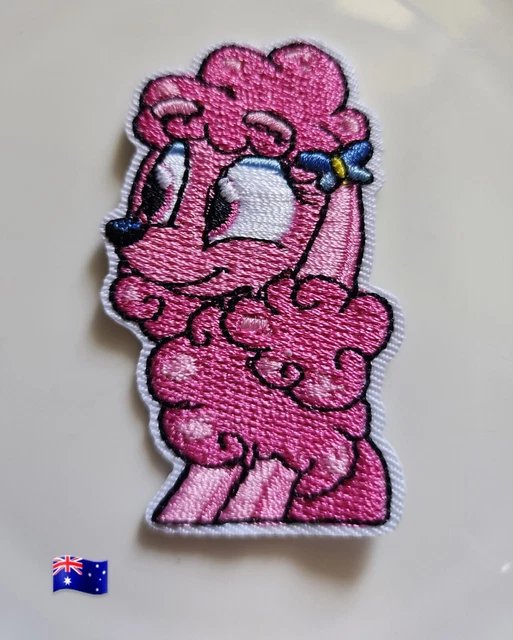 1PCE BLUEY FRIENDS Pink Poodle Coco Iron On Embroidered Patch 6.5x3.5cm ...
