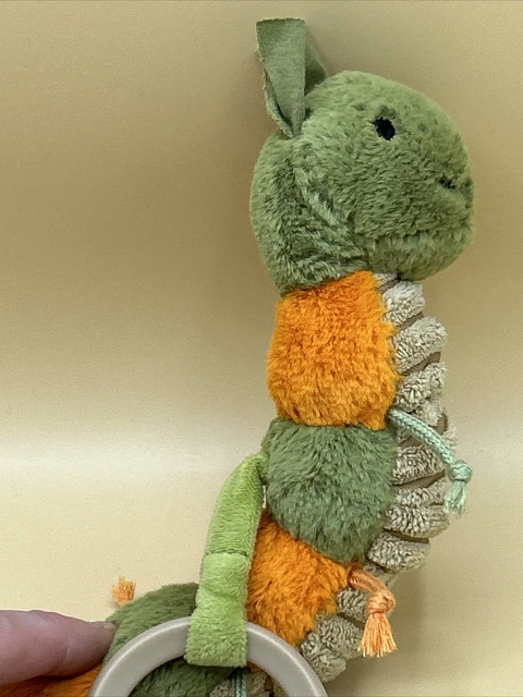 JELLYCAT LITTLE CHRISTOPHER Caterpillar Rattle Pram Hook On Baby ...