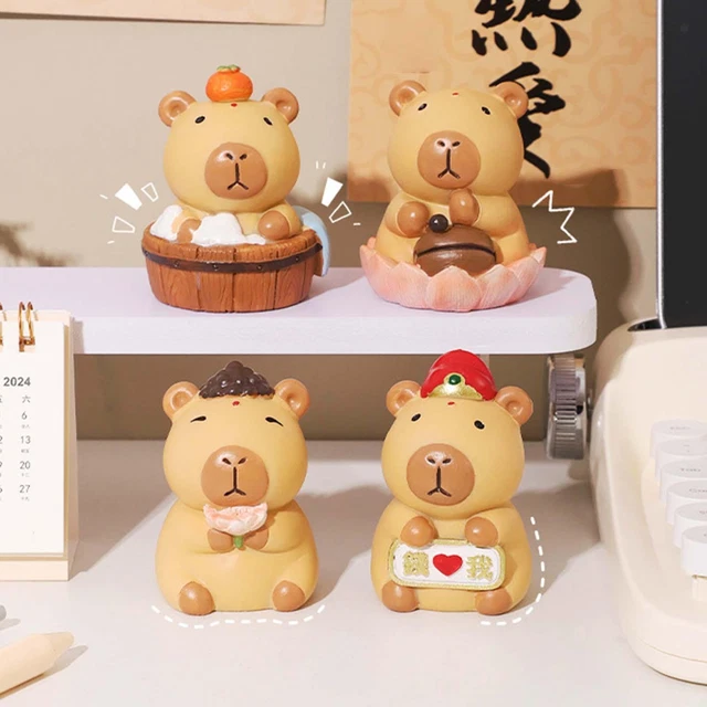 MINI CAPYBARA FIGURE Capybara Figurine for Bookshelf Cabinets Shelf ...