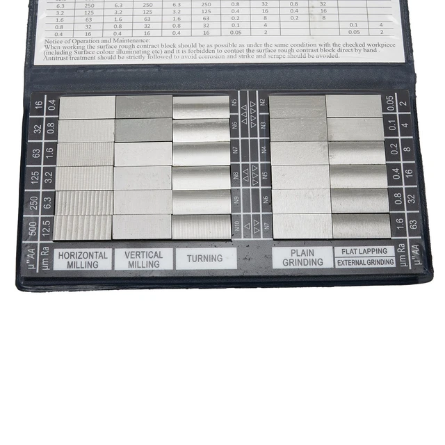SURFACE ROUGHNESS COMPARATOR with Calibrated Standards for Accurate ...