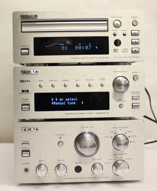 TEAC PD-H300 MKII M Compact Disc Player + Teac A-H300 Mkii Stereo ...