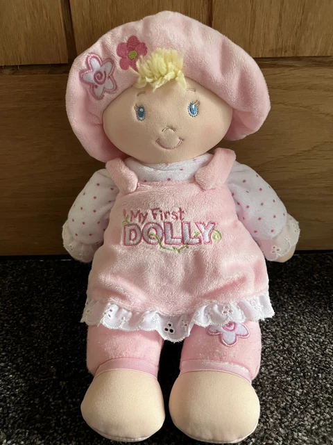 BABY GUND MY First Dolly Pink Rag Soft Toy 12" Blonde Hair 1st Doll £12 ...