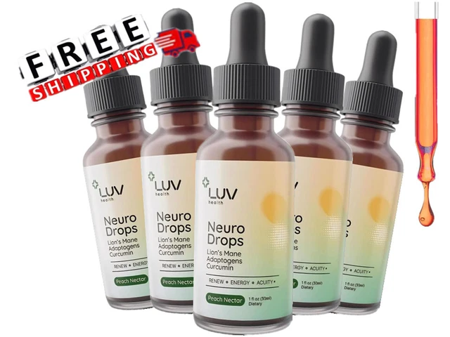 1-5X LUV NEURO Drops w/ Organic Lion's Mane | Support Nerve & Immune ...