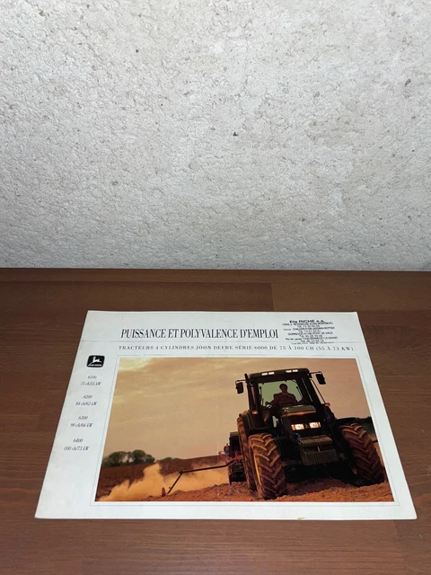 BROCHURE PROSPEKT PROSPECTUS TRACTEUR JOHN DEERE 6000 tractor-traktor-fendt-same EUR 4,99 ...
