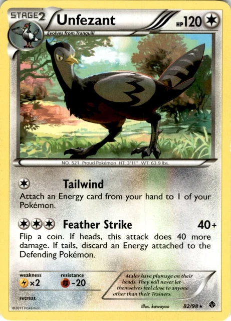 POKÉMON TCG POKÉMON Unfezant Rare Regular 82/98 £1.74 - PicClick UK