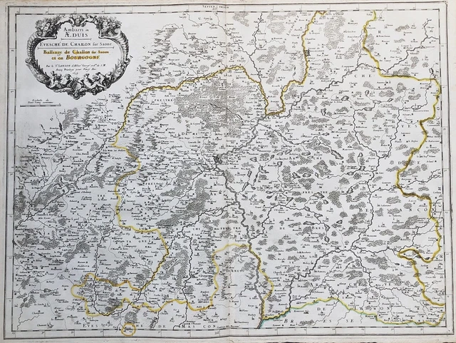 CHALON-SUR-SAONE BOURGOGNE MAP Karte carte Sanson gravure Kupferstich 1659 EUR 128,99 - PicClick DE