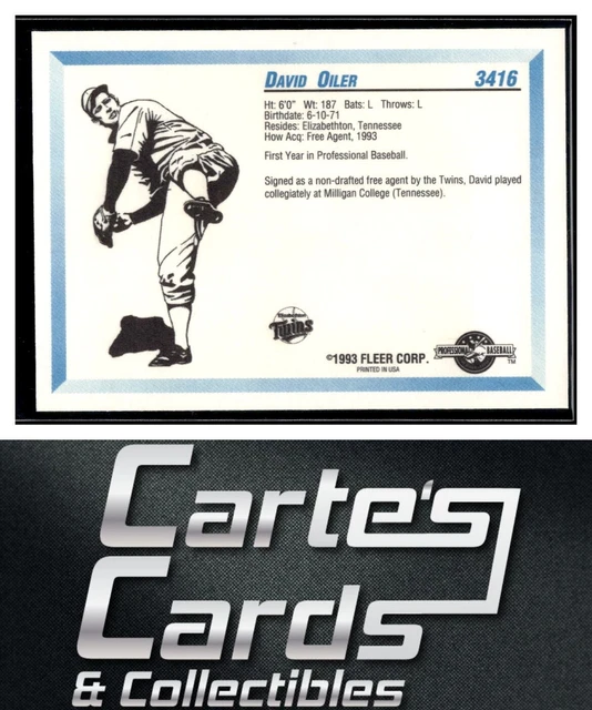 DAVID OILER 1993 Fleer ProCards #3416 Elizabethton Twins EUR 2,15 ...