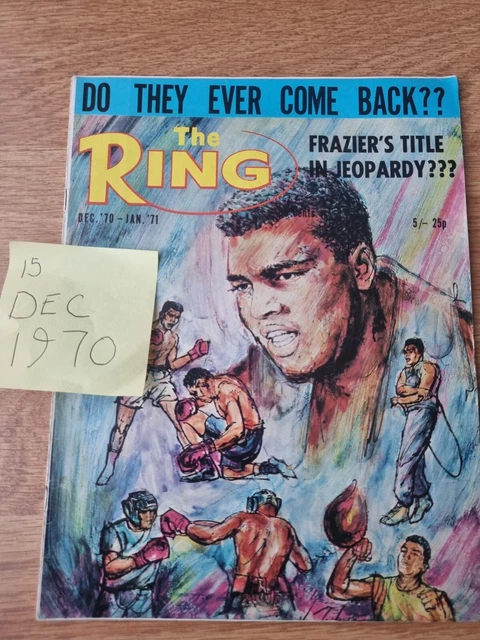 THE RING MAGAZINE December 1970. Muhammad Ali. Joe Frazier. Joe Louis ...