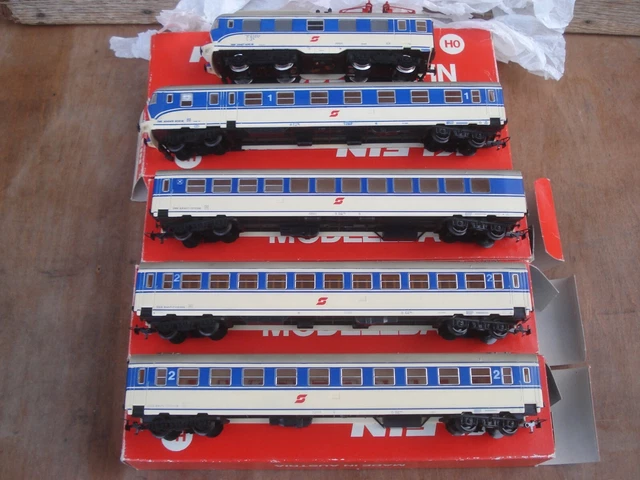 KLEINBAHN H0 5-TEILIGER Triebwagenschnellzug ÖBB 4010 , 6010 , 7010 ...