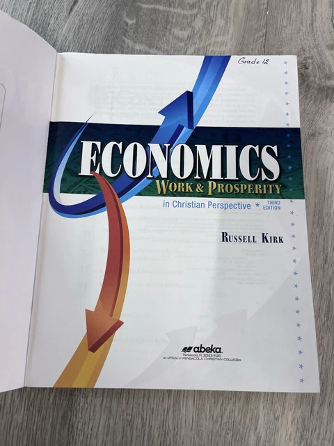 ABEKA 12TH GRADE Economics Work And Prosperity Set Of 4 With Student ...