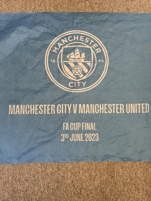 MANCHESTER CITY FA Cup Final 2023 Flag Blue (No pole due to postage) £ ...
