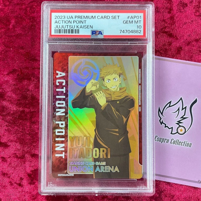 PSA 10 2023 Union Arena Jujutsu Kaisen Yuji Itadori Point d'action #AP01 FA Gem EUR 120,96 ...