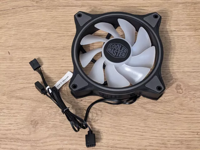 COOLER MASTER SICKLEFLOW 120 Fan DF1202512RFMN 650-1800RPM 120mm x 25mm ...