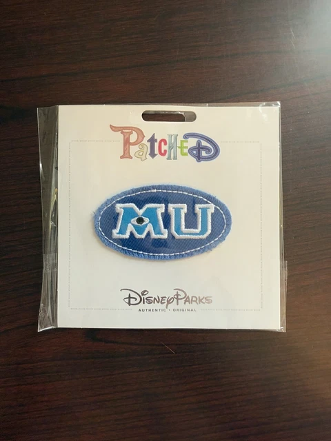 DISNEY PARKS PATCHED Monsters University Logo MU Inc Adhesive Patch NIP ...