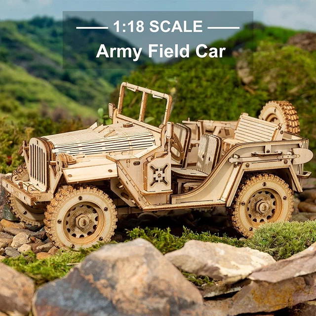 ROKR ARMY FIELD Car MC701 3D Holz Puzzle Modell Kid Spielzeug Geschenk ...