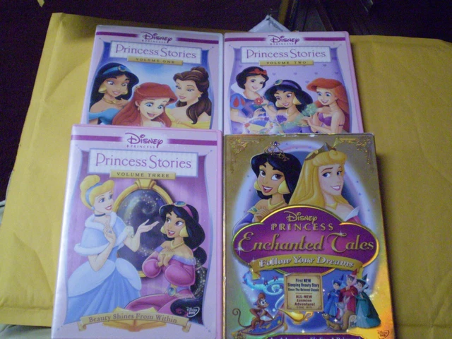 (4) DISNEY PRINCESS Children's DVD Lot: Princess Stories 1, 2 & 3 ...