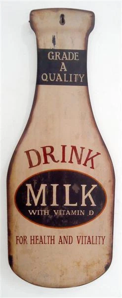 LETRERO DE METAL "Bebida Milk" Vaca Leche Granja Café BAR Diner Pub ...