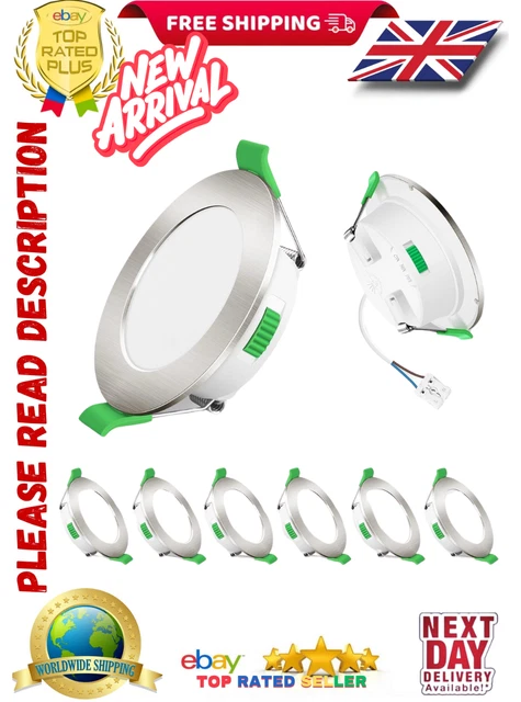 UK LED RECESSED Ceiling Light Ultra Slim 3CCT Dimmable Downlight Flat ...