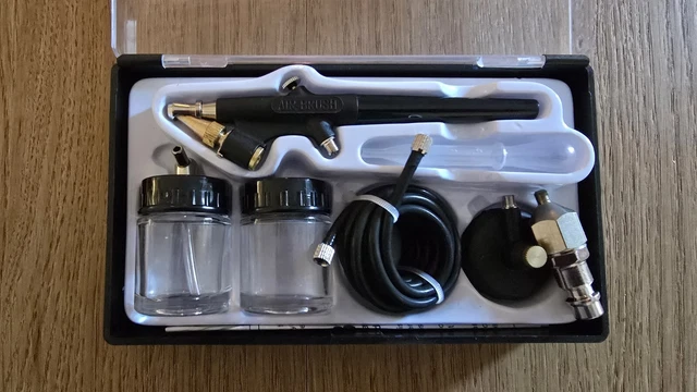 AIRBRUSH SET, SINGLE-ACTION External Mix Siphon Feed Airbrush Set £5.91 ...
