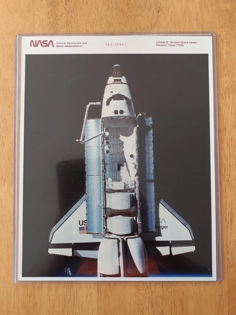 NASA SHUTTLE CHALLENGER STS-7 in Space 1st Gen Red Letter Kodak Photo £ ...