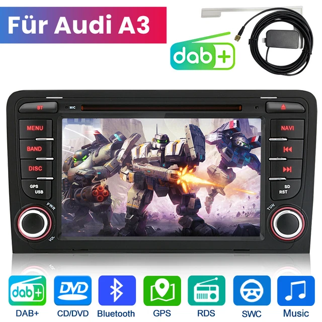 FÜR AUDI A3 S3 RS3 8P 2003-2012 7" HD Autoradio DVD RDS CD BT DAB+ GPS Navi SWC EUR 189,99 ...