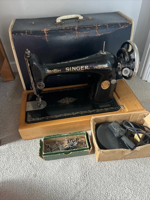ANTIQUE SINGER TREADLE sewing machine £75.00 - PicClick UK