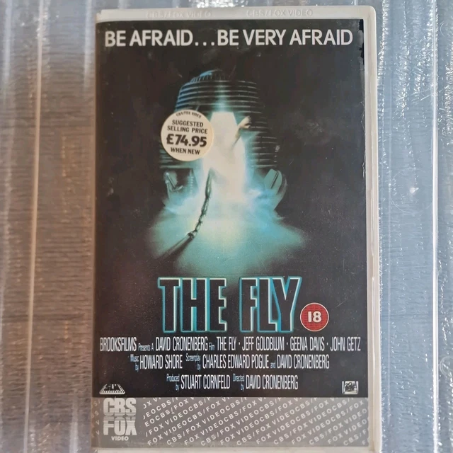 THE FLY VHS - BIG BOX Ex Rental 1986 Horror Movie Double Sided Inlay £ ...