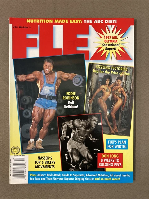 FLEX BODYBUILDING MUSCLE Fitness Magazine / Eddie Robinson + Don Long ...