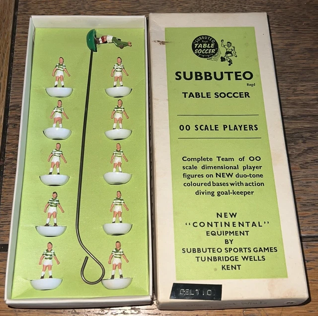 VINTAGE 1960 SUBBUTEO Table Soccer Football Team Celtic Original Box ...