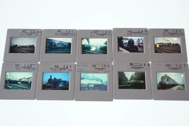 COLOUR RAIL STEAM Loco Locomotive Railway Slide x10 Ref CR102 £11.99 ...