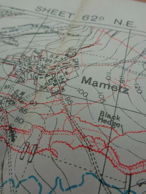 WW1 (1916) BRITISH Trench Map of THE SOMME (MAMETZ & FRICOURT - Sheet ...