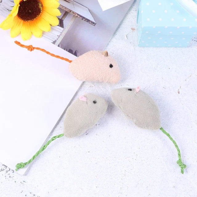 3 PCS PLUSH Simulation Mouse Cat Toys Mice Toys Pet Toys Random Pattern ...