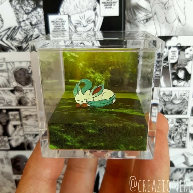 LIL PIXEL BOX POKEMON DIORAMA CUBE - Leafeon - HANDMADE £15.58 ...