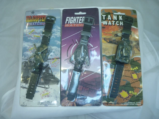 MONTRE HELICOPTER FIGHTER tank watch bootleg epok transformer gobots ...