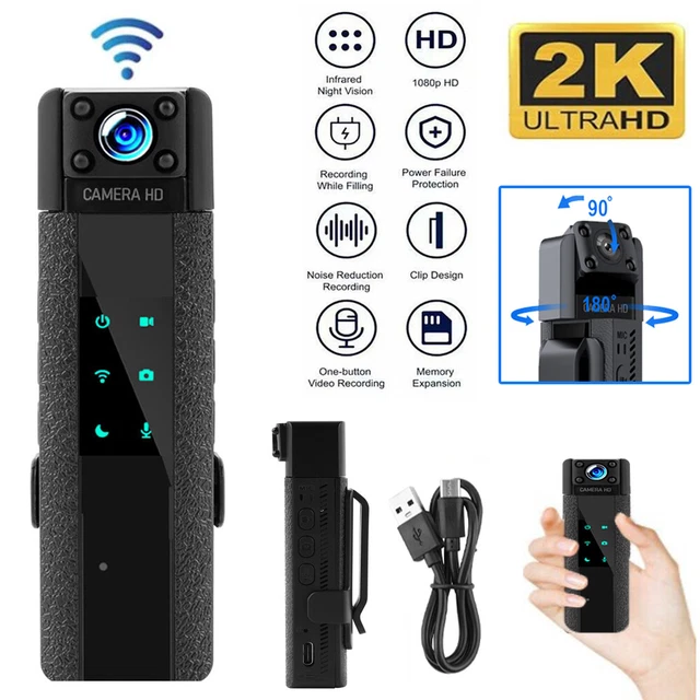 MINI POLICE BODY Camera WIFI 2K 1080P HD Audio Video Recorder DVR IR ...