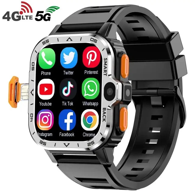 SMARTWATCH ANDROID GPS 16 GB HD doppia fotocamera NFC 2G 4G SIM CARD ...