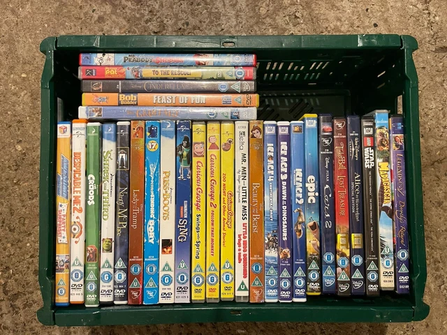 BOX OF KIDS Children DVDs all U rated (Disney, Universal etc) Job Lot ...