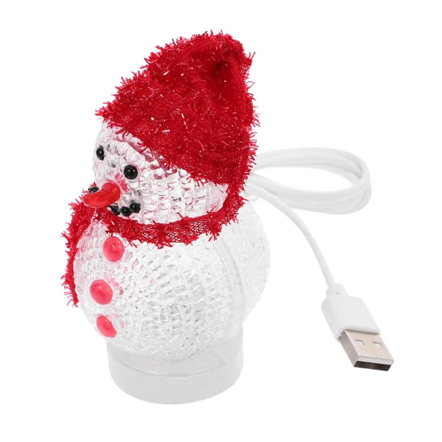 SNOWMAN LIGHT UP Figure Mini Decoration Usb Christmas Nightlight £8.75 ...