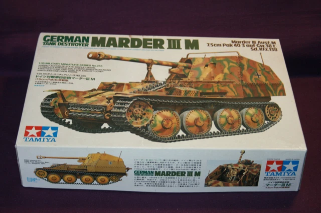 TAMIYA MARDER III M 7.5cm Pak 40/3 1:35 scale model tank destroyer kit ...