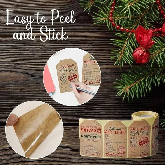 PEELS AND DECORS Christmas Sticker Waterproof Adhesive Craft Home ...