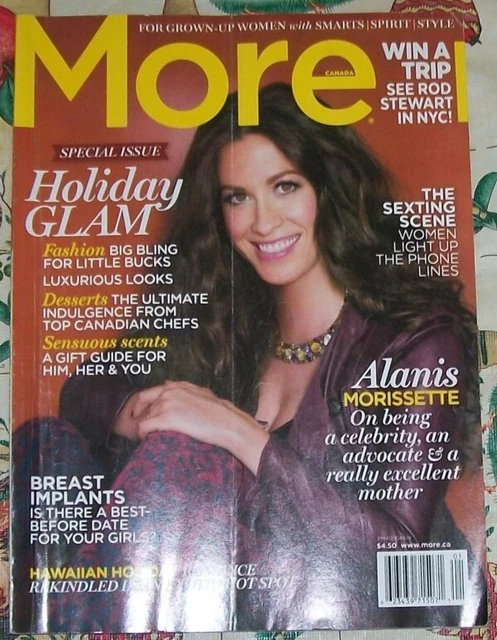 CANADIAN MORE MAGAZINE cover+5pgs ALANIS MORISSETTE 2012-2013 Elaine ...
