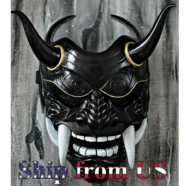JAPANESE HANNYA ONI Noh Scary Monster Kabuki Samurai Latex Mask ...