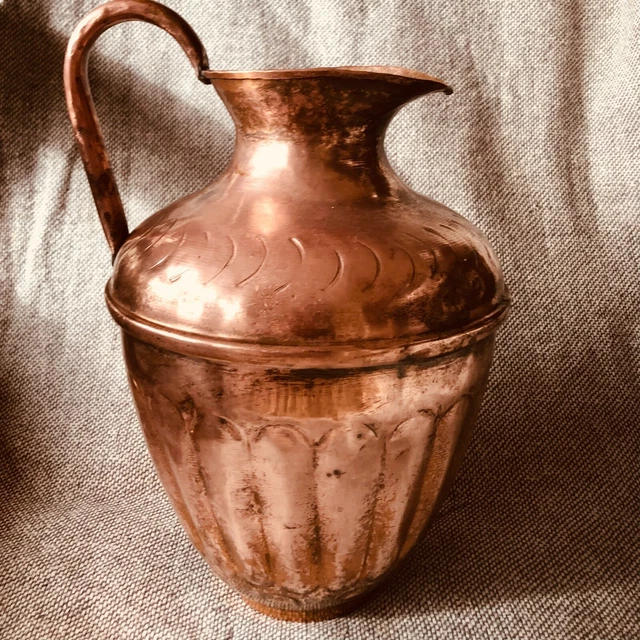 ANTIQUE GERMAN HANDARBEIT 11" Bavarian Copper Hand Made Hammered ...