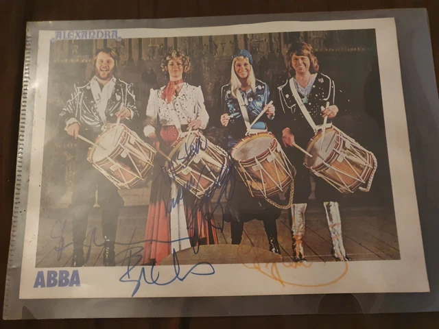ABBA AUTOGRAMM AUTOGRAPH signed original no copy 12" arrival (uk) £ ...