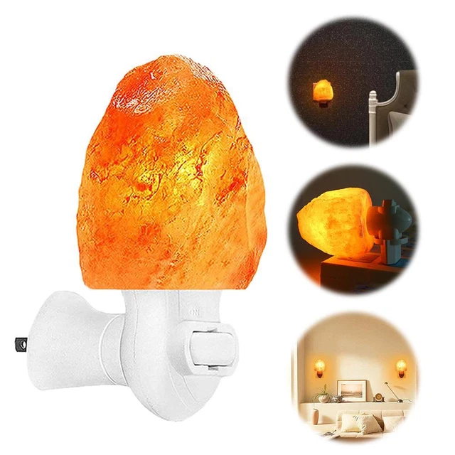 SMALL WALL LAMP Creative Night Lamp Ionising Salt Night Light Plug ...