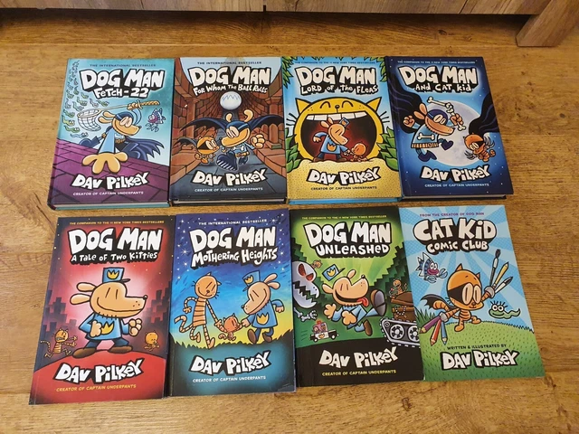 DOG MAN BOOKS X 8 Dav Pilkey £45.00 - PicClick UK