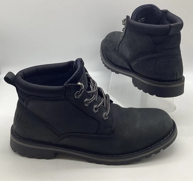 WRANGLER NU BUCK Boots, Uk Size 8, Very Good Condition, Black Leather ...