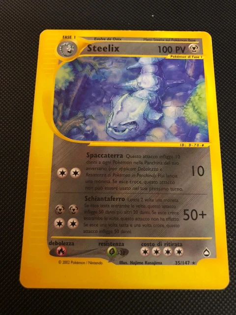 STEELIX 35/147 RARA Aquapolis Pokémon Card Ita EUR 6,90 - PicClick IT