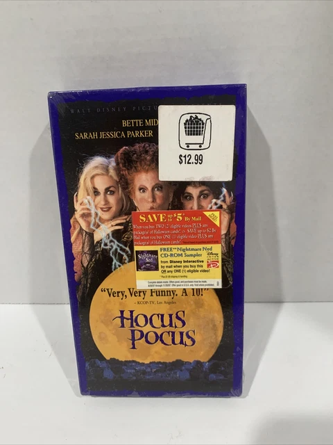NEW WALT DISNEY Hocus Pocus VHS Movie Sarah Parker Bette Midler Sealed ...